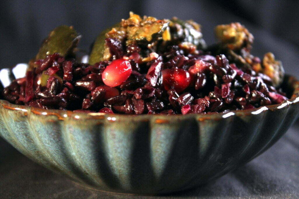 Zwarte rijstsalade met pikante courgette - a-la-Damaris